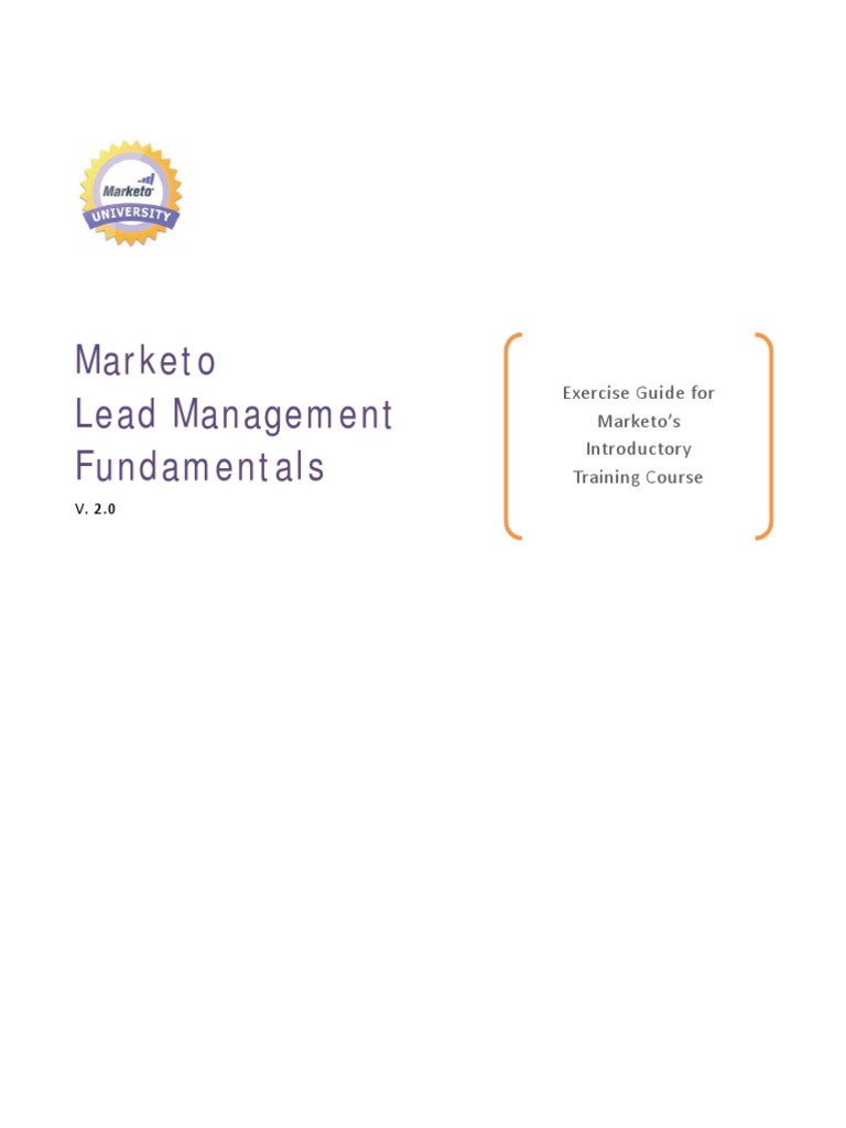 Marketo Lead Management Fundamentals Exercise Guide 2.0 PDF | PDF ...