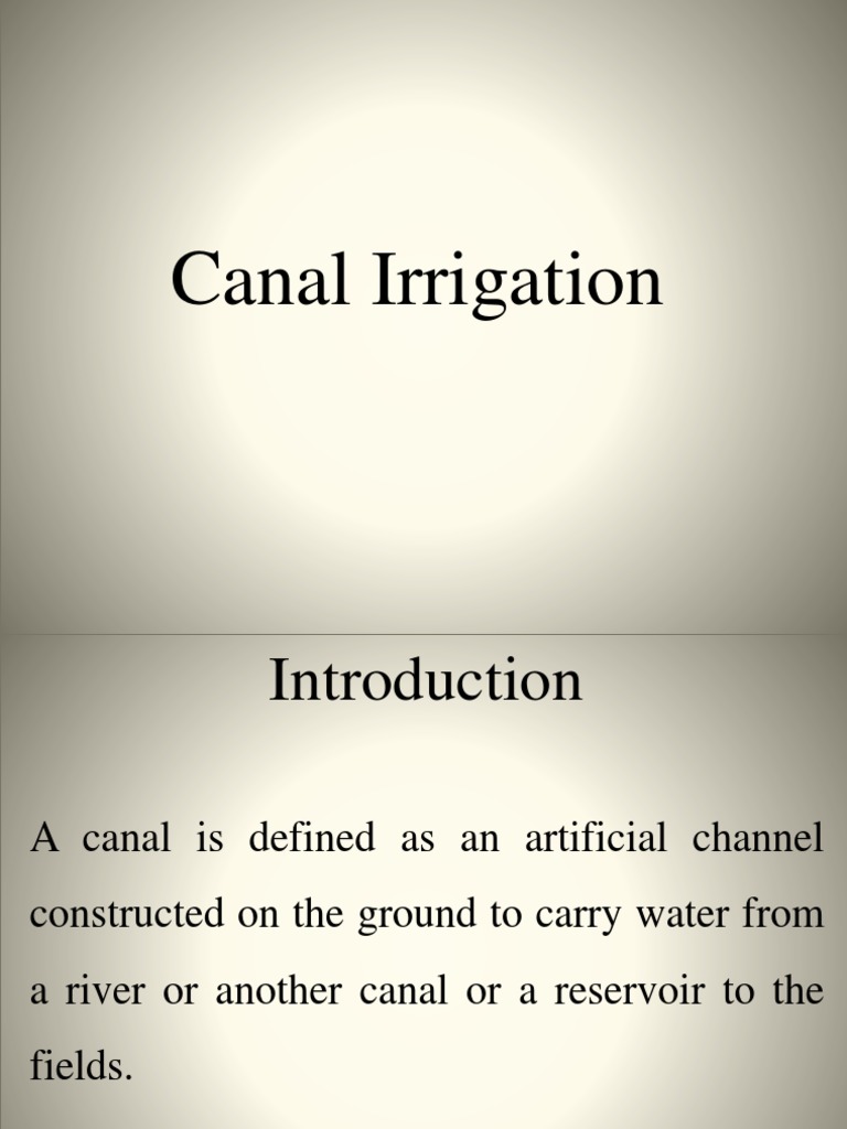 Unit - IV Canal Irrigation | PDF | Drainage Basin | Soil Mechanics