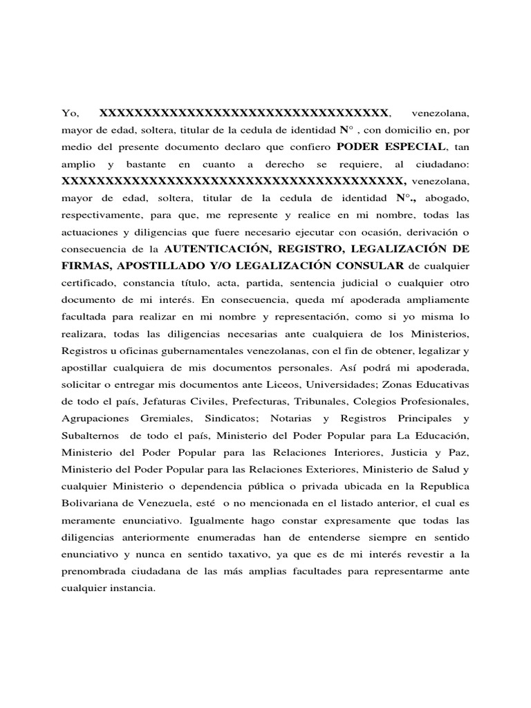 Poder Especial Apostilla | PDF