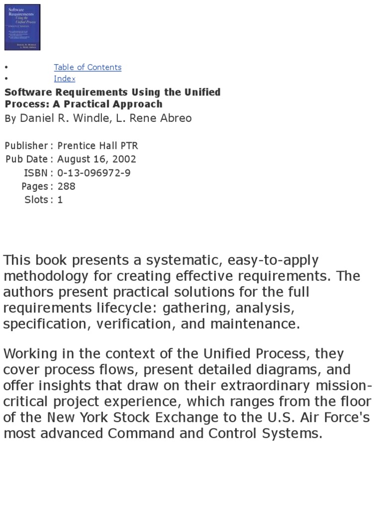 Software Requirements Using The Unified Process | PDF | Use Case | Software Development