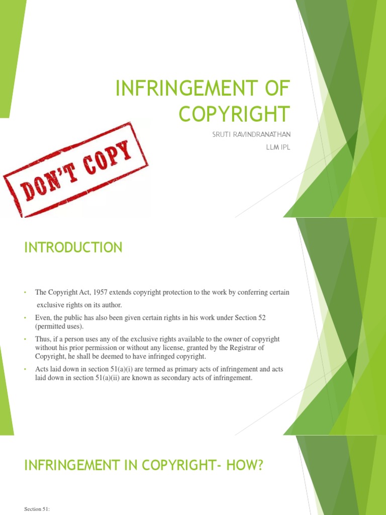 Infringement of Copyrights | Download Free PDF | Copyright Infringement ...