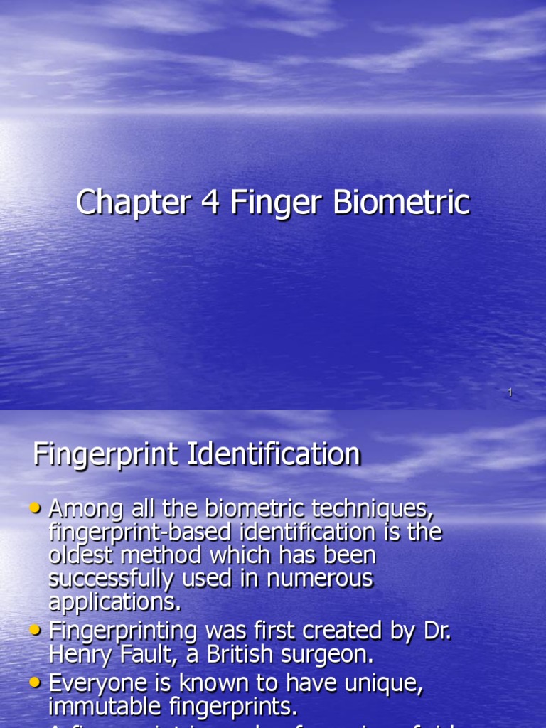 Fingerprint Identification and Classification | PDF | Fingerprint ...