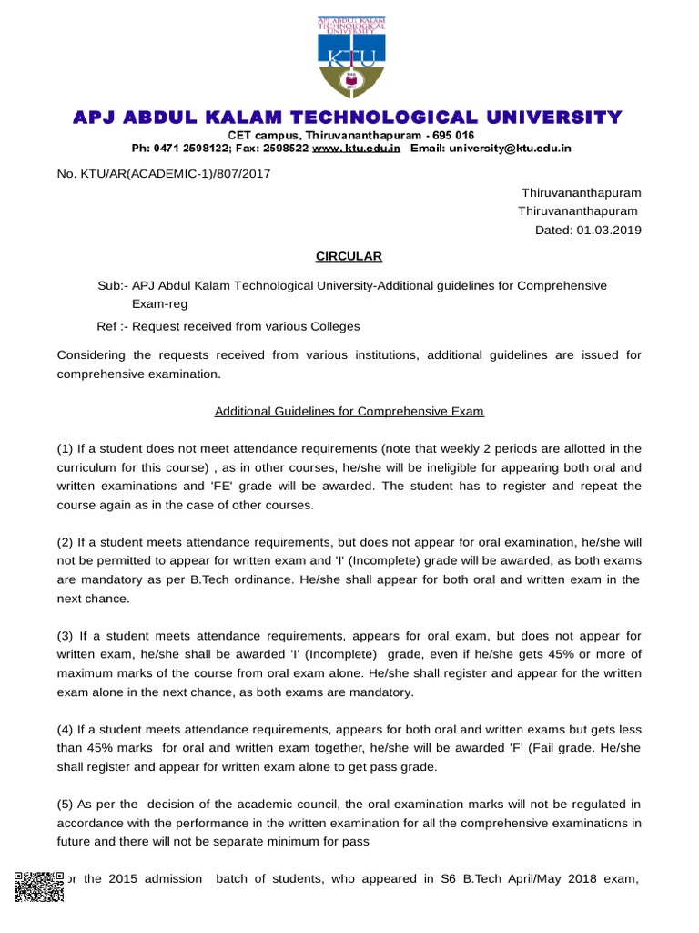 Comprehensive Examination Guidelines | PDF | Test (Assessment ...