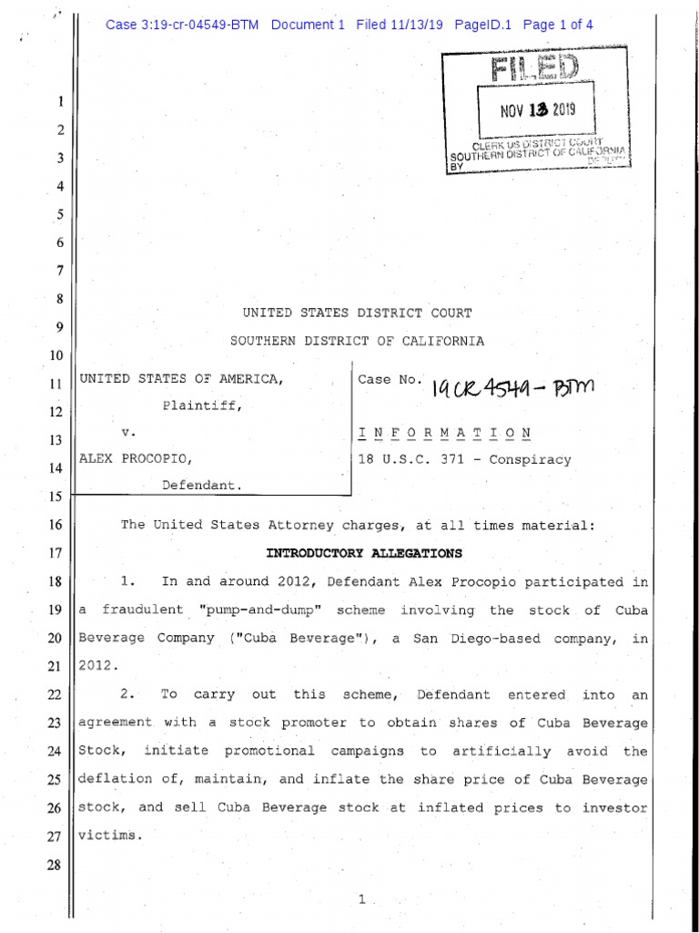 Case 3:19-cr-04549-BTM Document Summary | PDF | Law