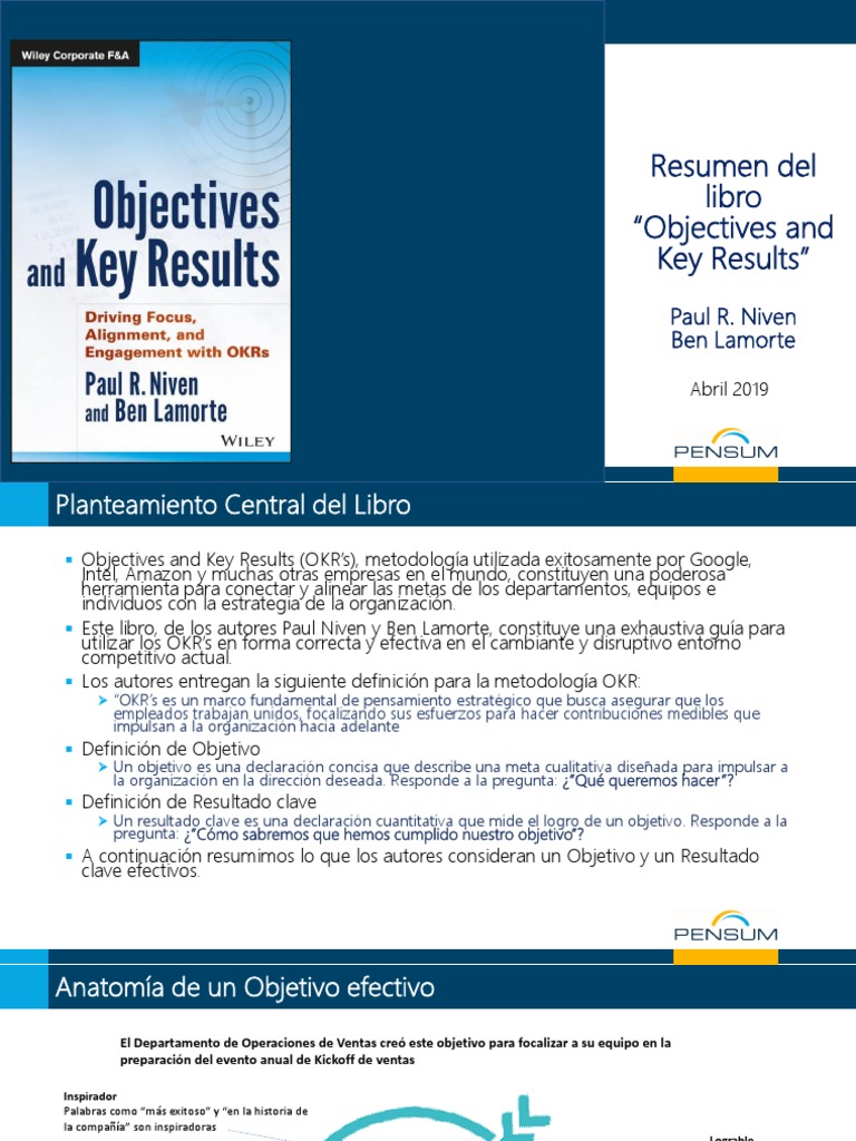 Resumen Del Libro Objectives and Key Results | PDF | Business