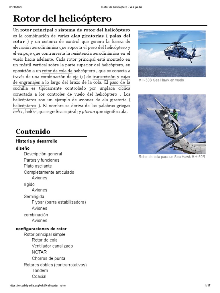Rotor de Helicóptero PDF | PDF | Helicóptero | Rotorcraft