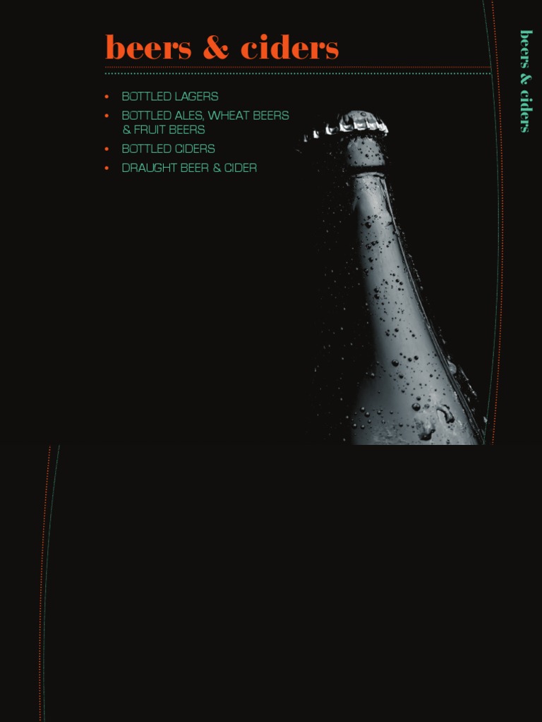 Beers & Ciders: Bottled Lagers Bottled Ales, Wheat Beers & Fruit Beers ...