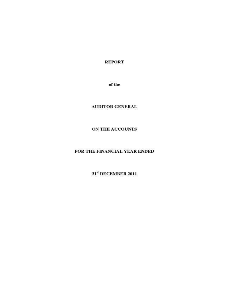 AGs REPORT FOR 2011 PDF | PDF | Excise | Taxation