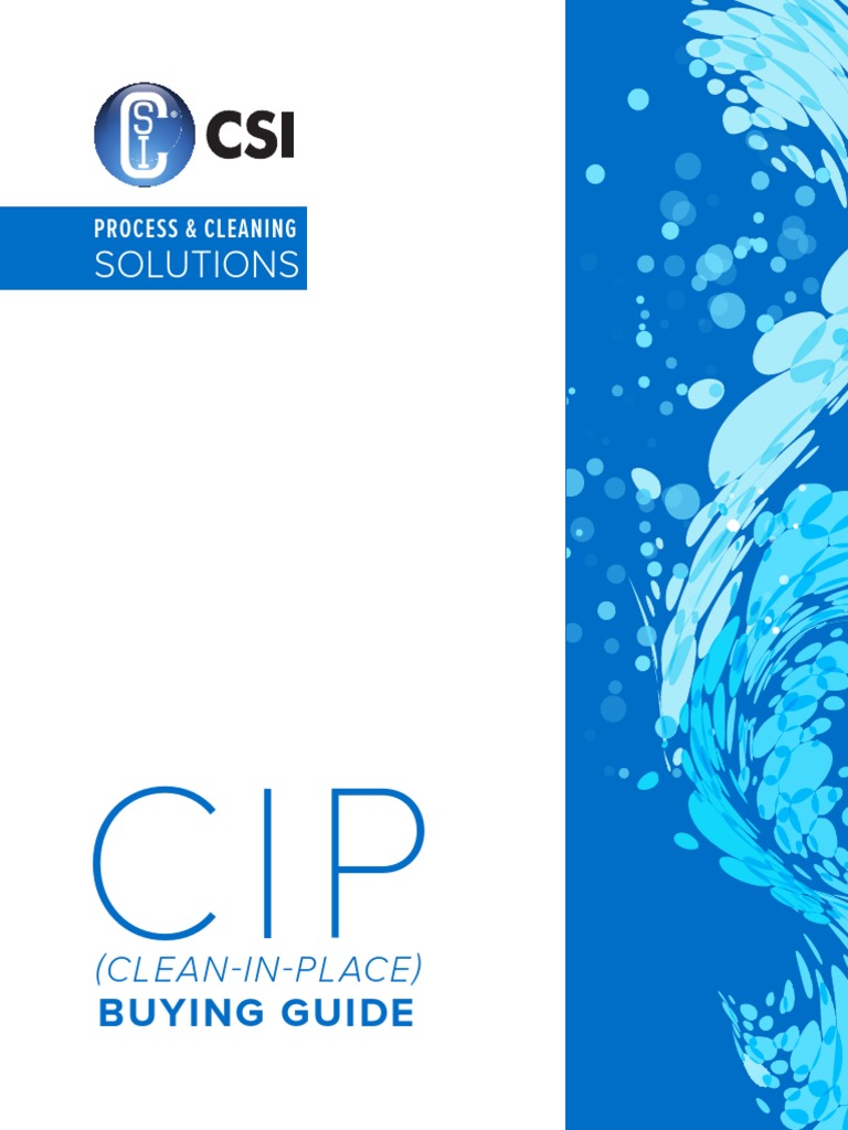 Clean in Place CIP Buying Guide | PDF | Disinfectant | Bleach