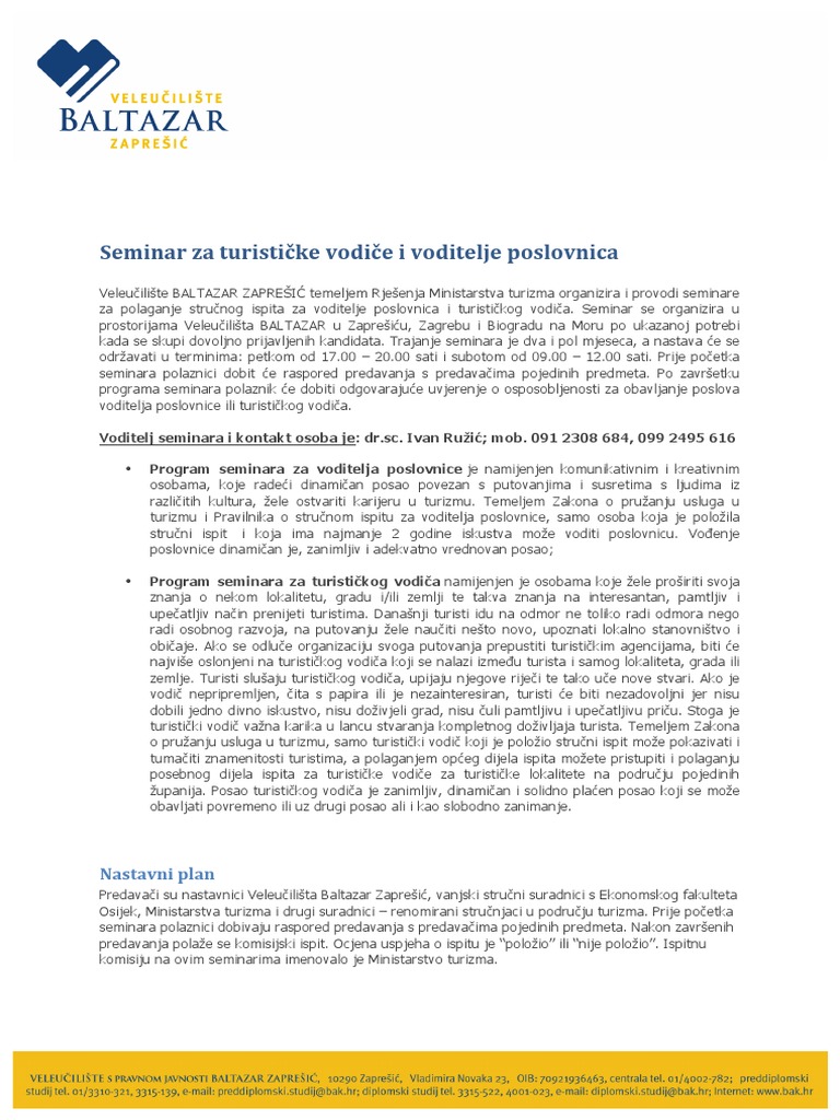 Turisticki Vodici PDF | PDF