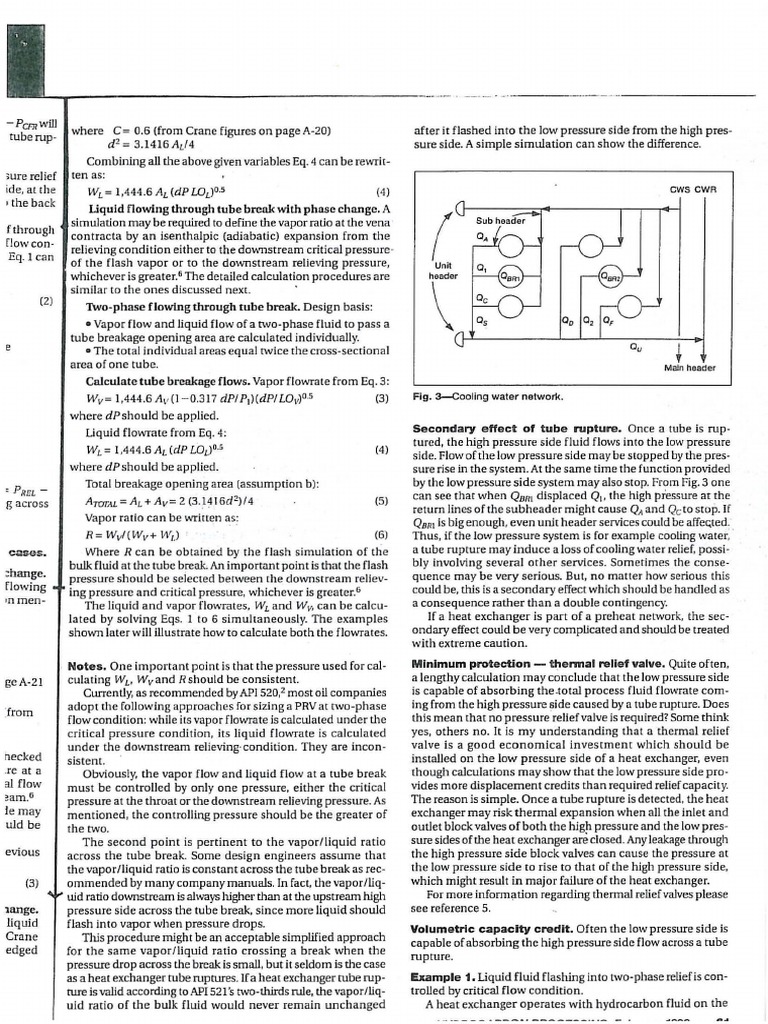 For Exchanger Tube Rupture PDF | PDF | Pressure | Heat Exchanger
