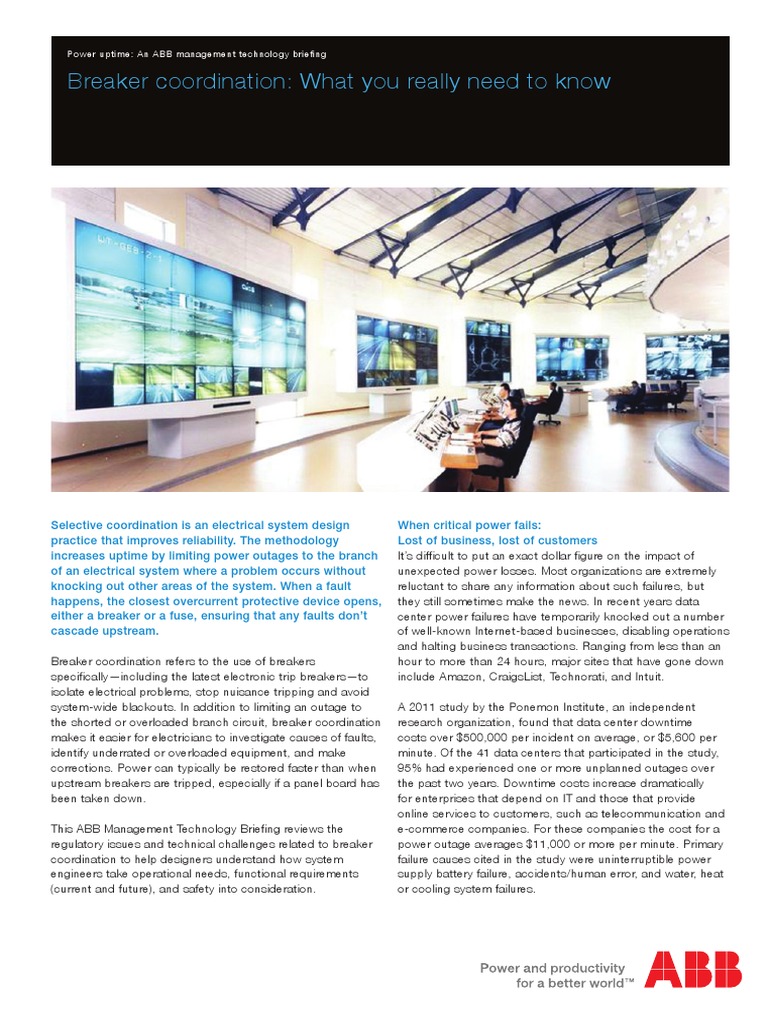 ABB 63 WPO BreakerCoordination Final | PDF | Electrical Engineering ...