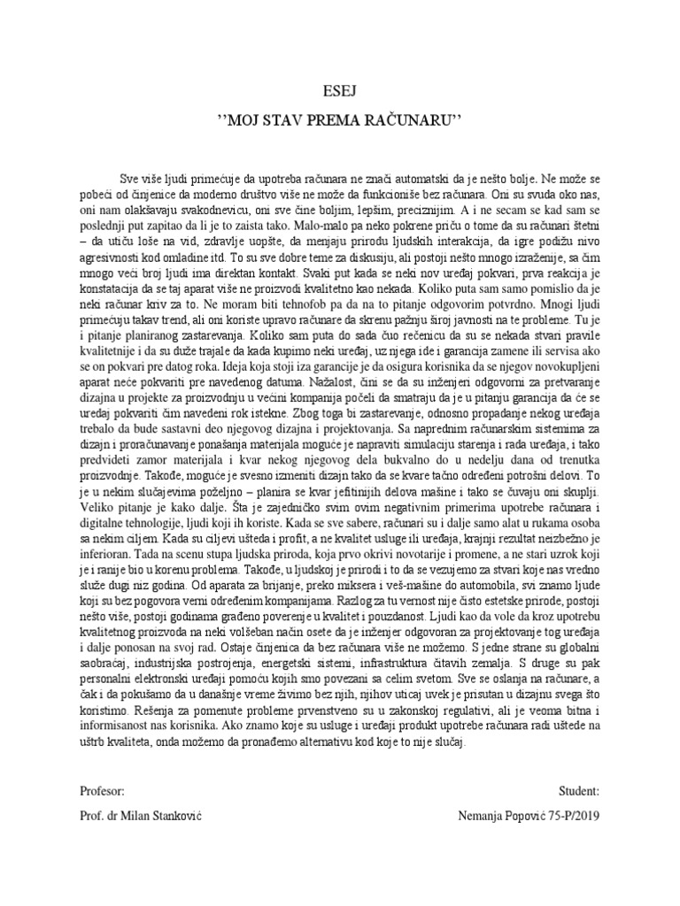Esej-Poslovna Informatika | PDF