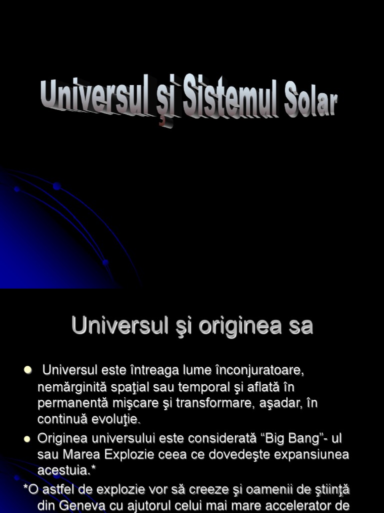 Universul Si Sistemul Solar | PDF