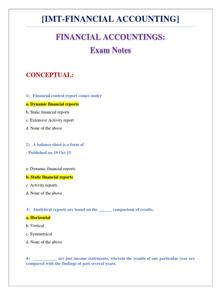 Financial Accountings - 5 PDF | PDF | Cash Flow Statement | Debits And ...