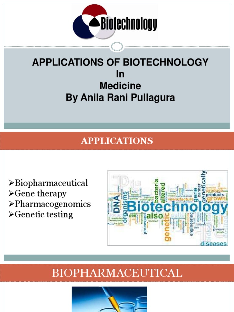 Application of Biotechnology in Medicine | PDF