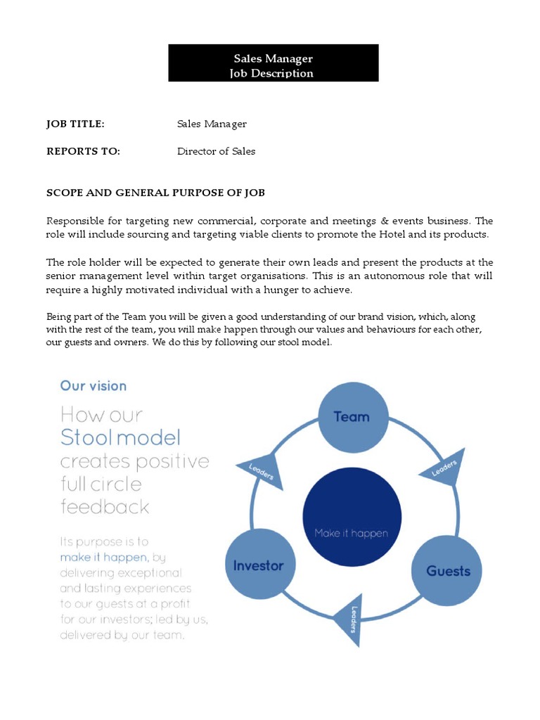 Sales Manager Job Description | PDF | Sales | Marketing