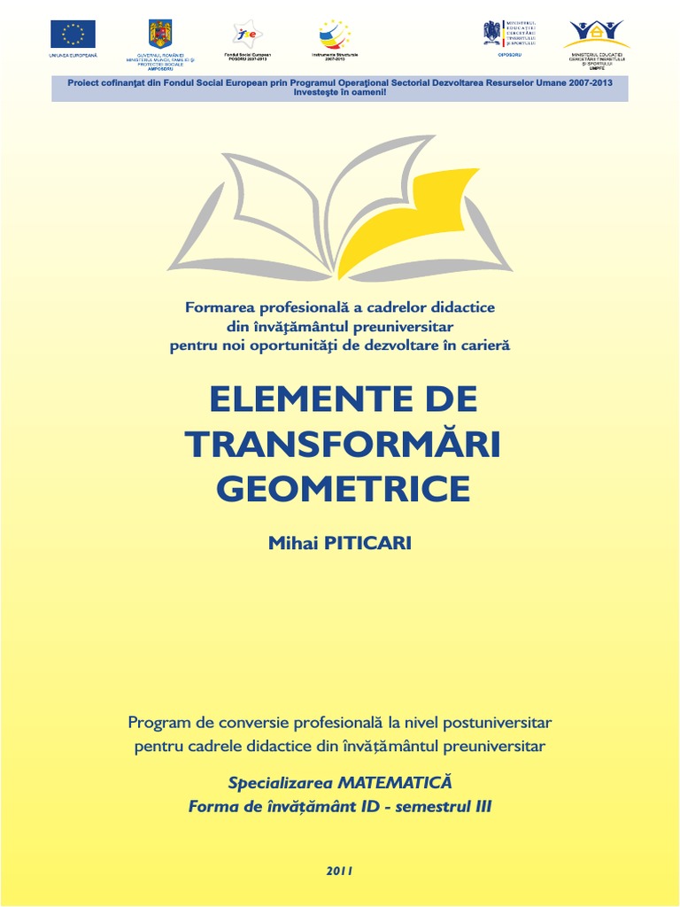 03a. Matematica - 3 - Elemente de Transformari Geometrice Opti PDF | PDF
