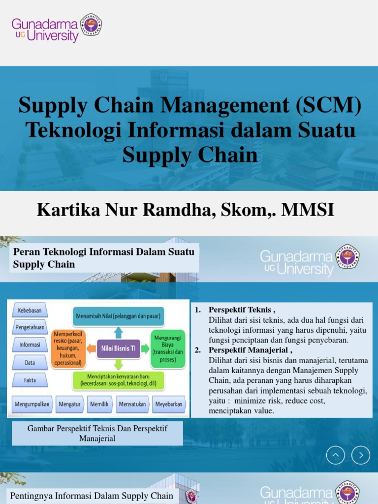 4 - Supply Chain Management (SCM) - Teknologi Informasi Dalam Suatu ...