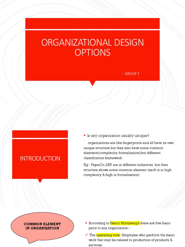Organizational Design Options | PDF | Organizational Structure | Economies