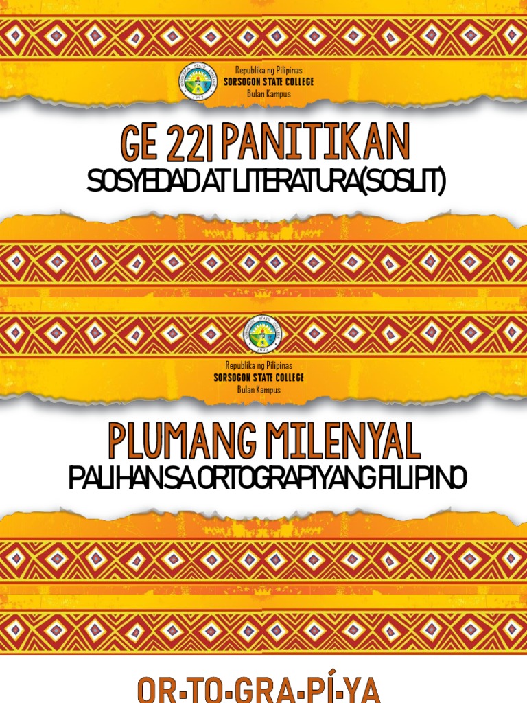 Palihan 2020 Ortograpiyang Filipino | PDF