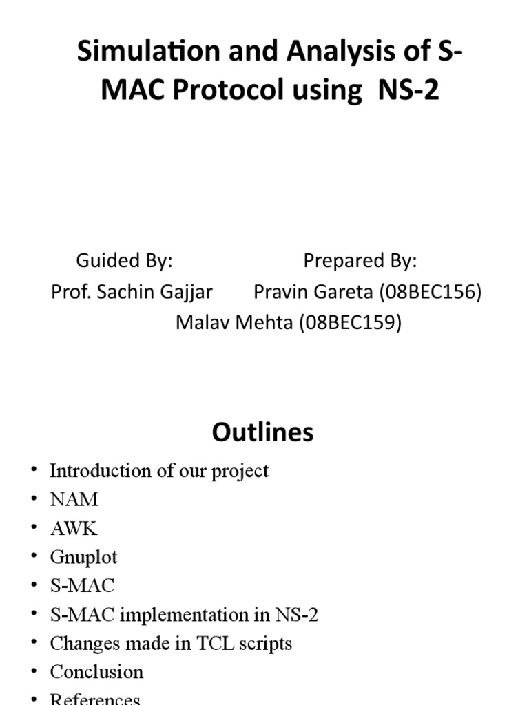 S Mac Protocol Simulation In Ns 2 Pdf Business Ieee 802 11