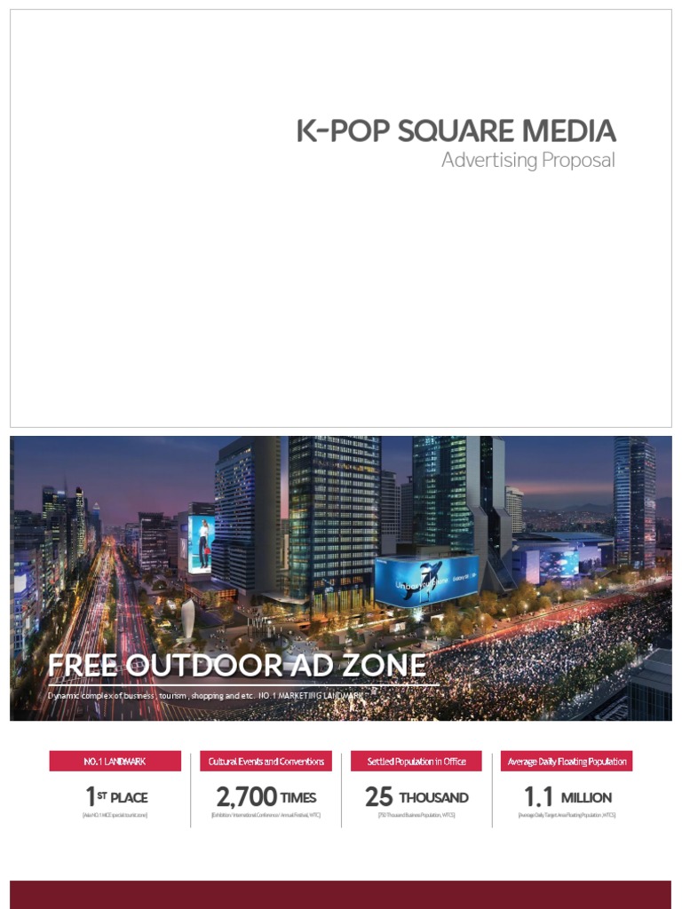 K-Pop Square Media Kit DOOH LED Signage | PDF | Billboard | Advertising