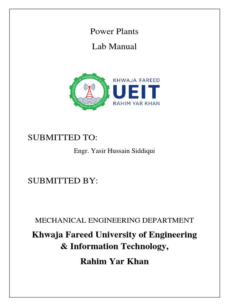 Power Plant Lab Manual: Wind Turbines | PDF | Turbine | Wind Turbine