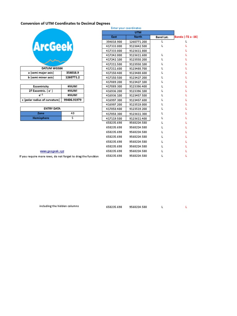 UTM to Decimal Degrees Conversion Guide | PDF | Visualization (Graphics ...