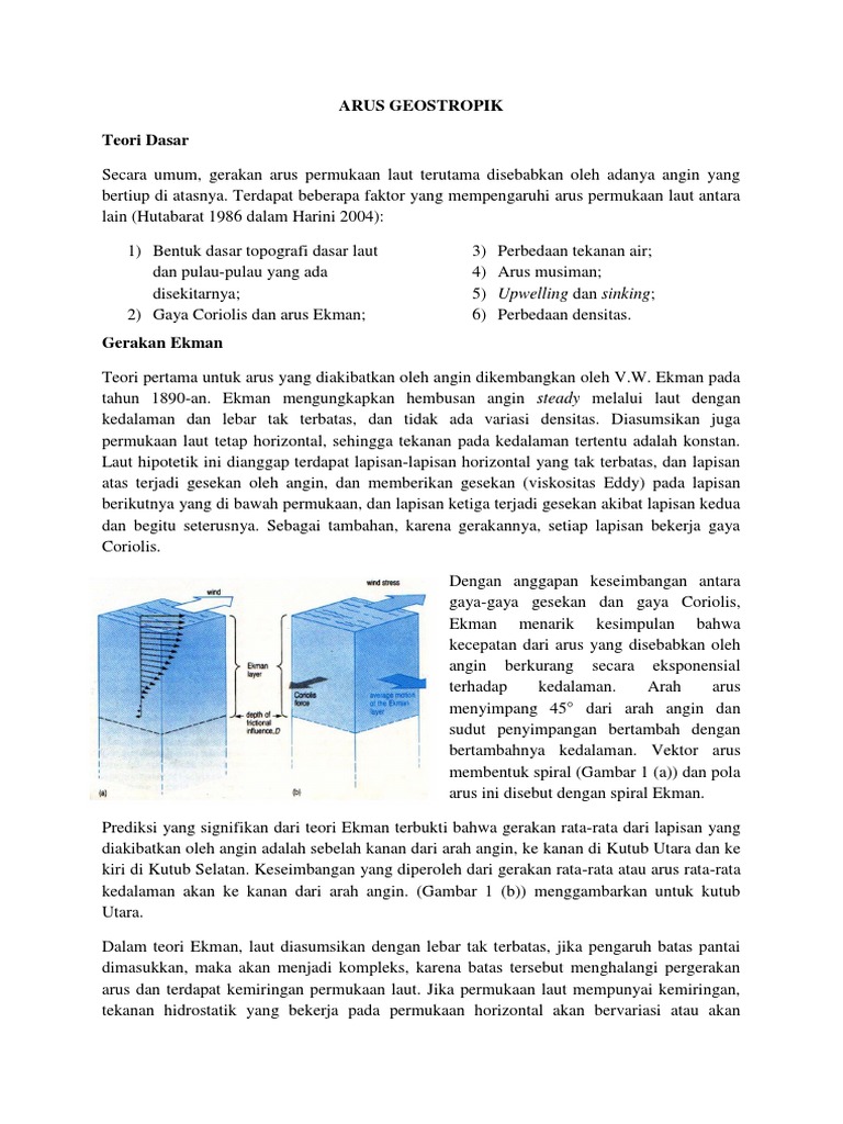 Arus Geostropik PDF | PDF