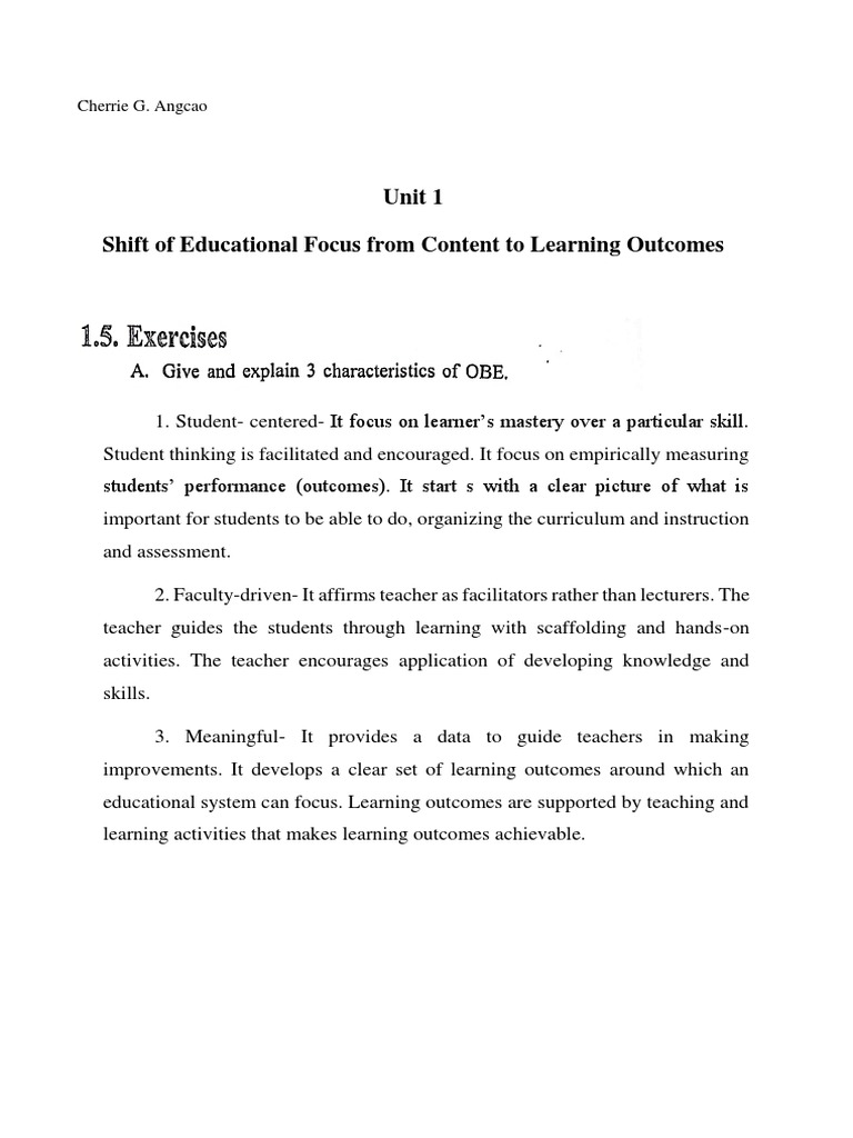 Unit 1 Pdf Educational Assessment Learning