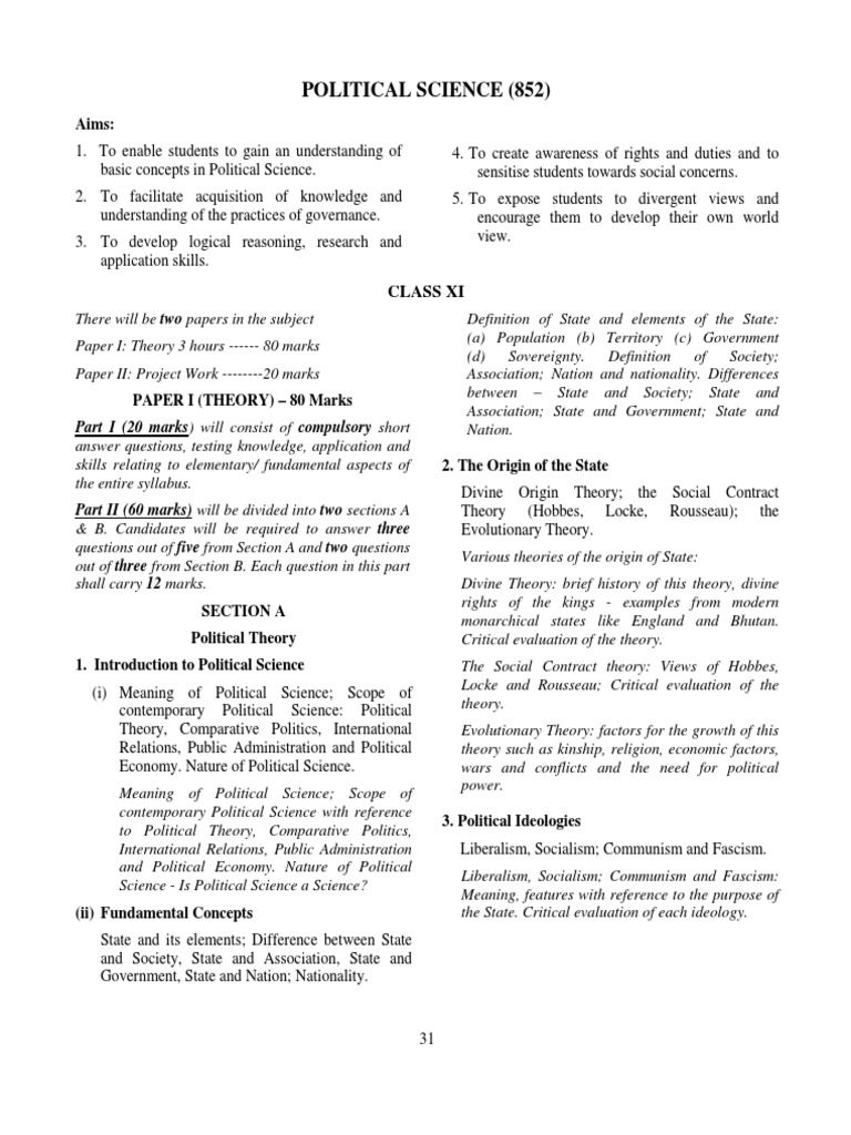 ISC Political Science PDF | PDF | Sovereignty | State (Polity)