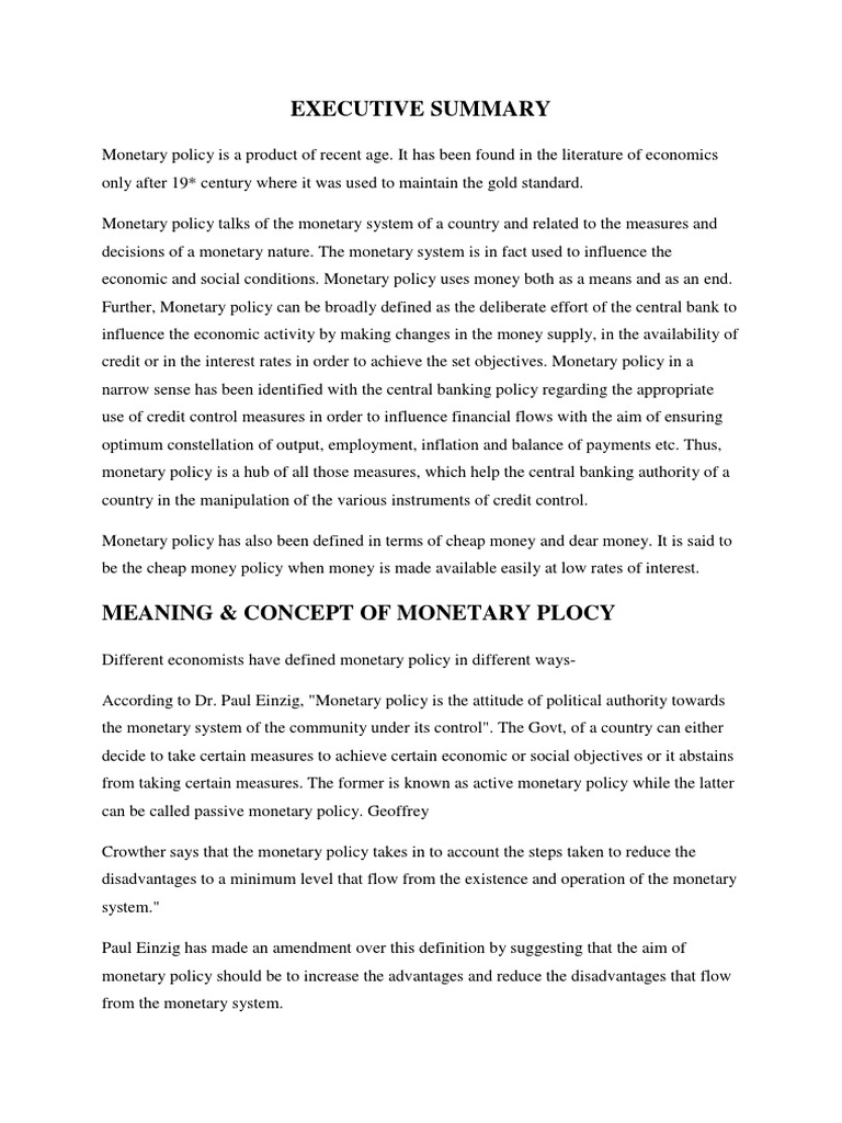 Overview of Monetary Policy Strategies | PDF | Monetary Policy | Open ...