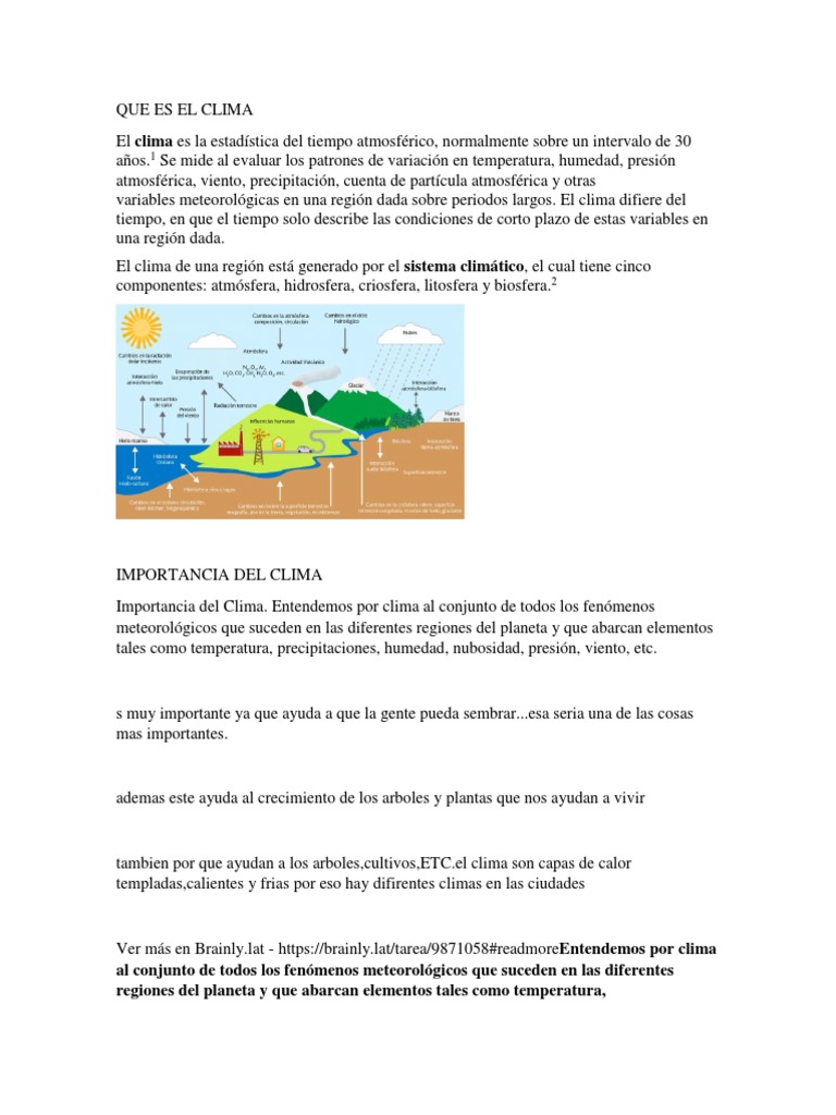 Definición y Clases de Clima | PDF | Clima | Clima