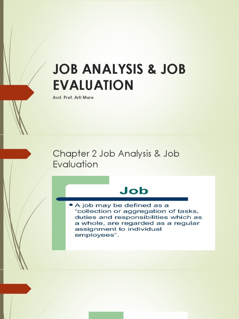 Job Analysis & Job Evaluation | PDF | Employment | Evaluation