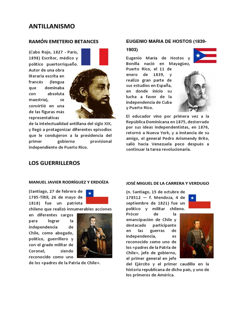 Antillanismo y sus principales figuras | PDF | America latina | América ...
