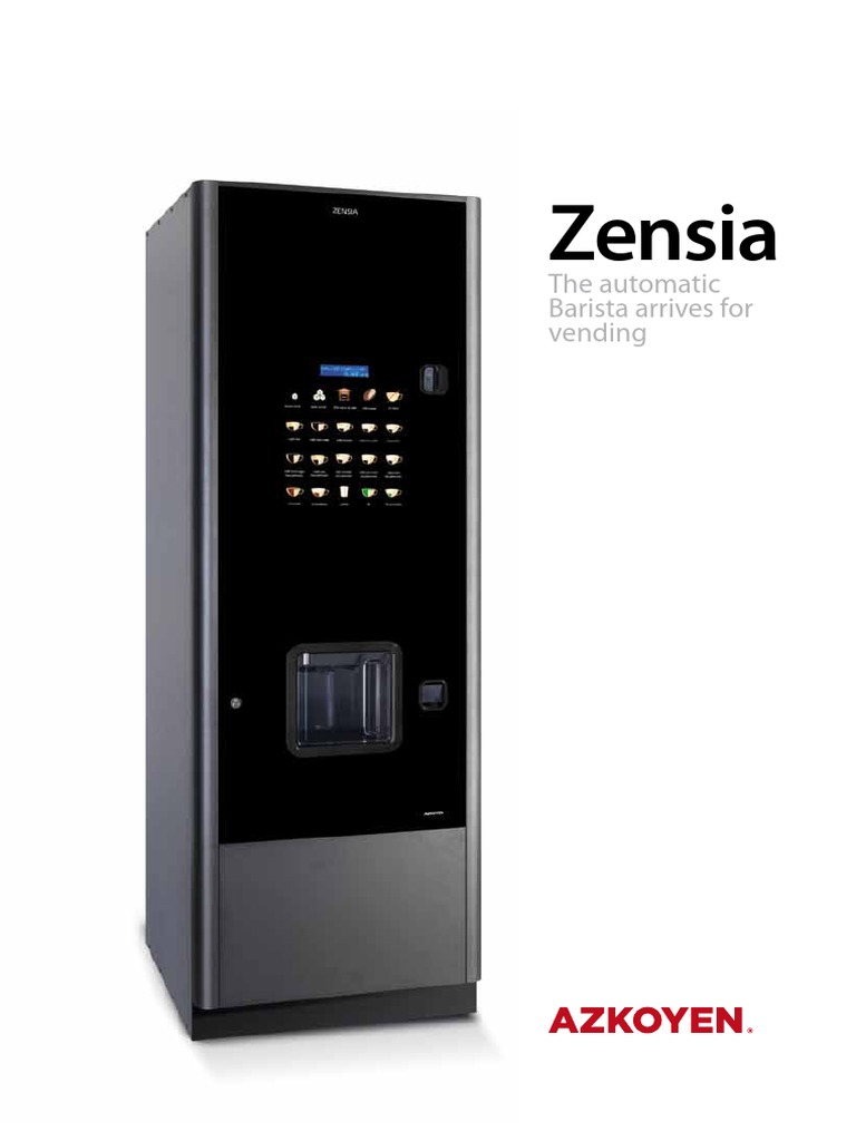 Azkoyen ZENSIA | PDF | Coffee | Reuse