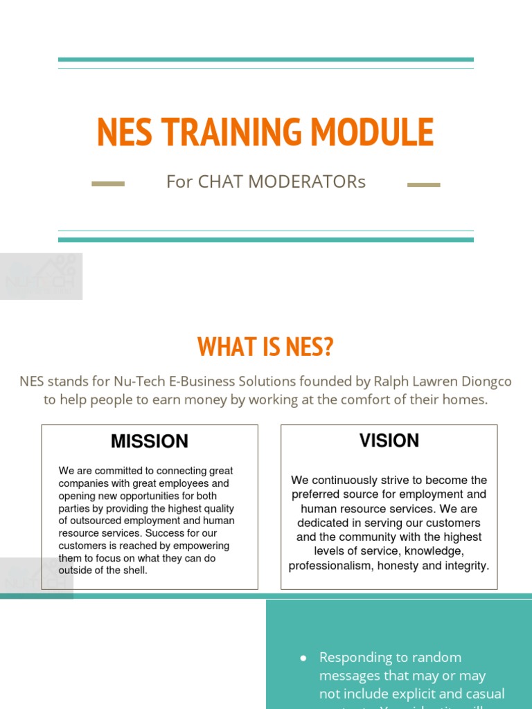 NES Training Module 2020 | PDF | Internet | Information Technology