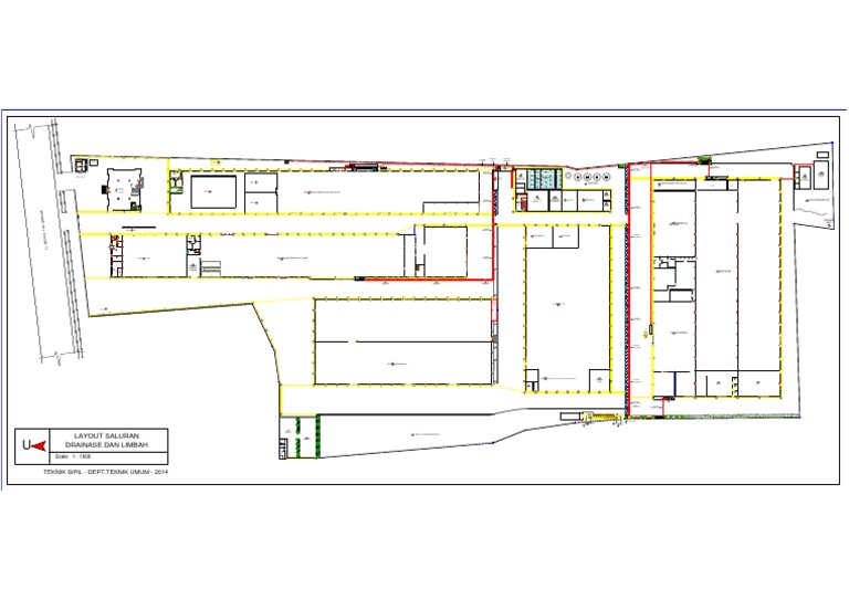 LAYOUT SALURAN DRAINASE & LIMBAH OK-Model | PDF