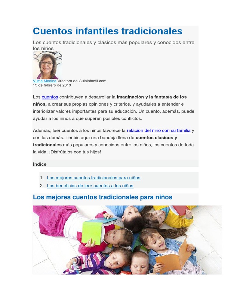 Cuentos Infantiles Tradicionales | PDF | Caperucita Roja | Cuentos