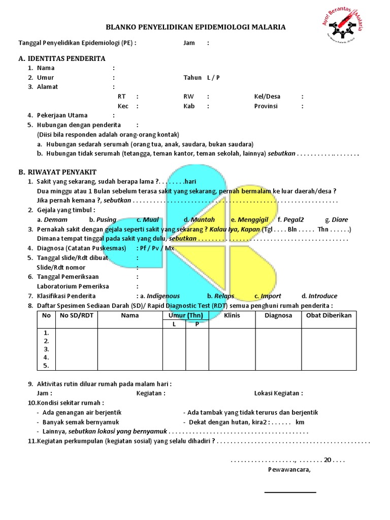 Blanko PE Malaria (Master Cetakan) | PDF | Kesehatan Holistik | Sains & Matematika