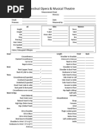 Costume Measurement Sheet Template | PDF