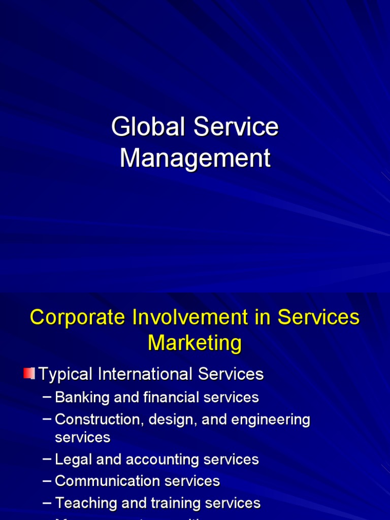 Global Service Management | PDF | Goods | Marketing