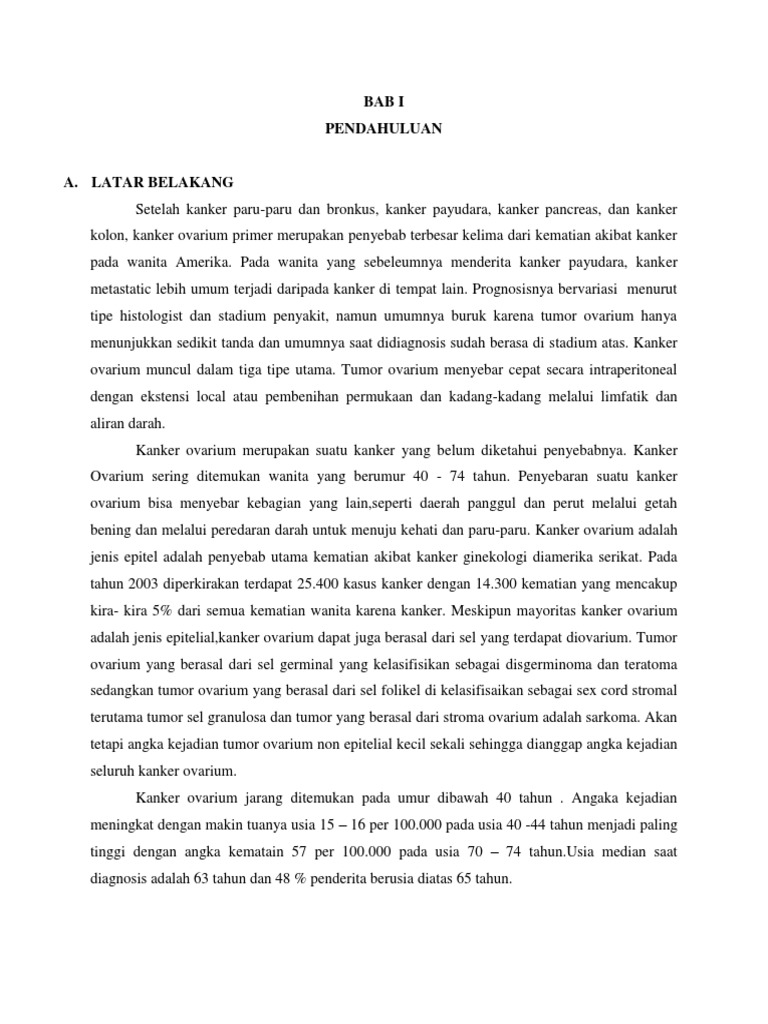 Askep Ca Ovarium | PDF | Pengembangan Diri | Sains & Matematika