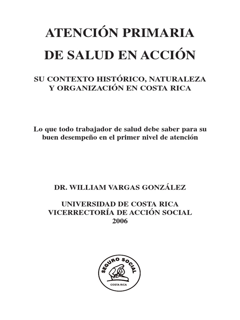 Aps Costa Rica PDF Enfermer a Asistencia Sanitaria Preventiva