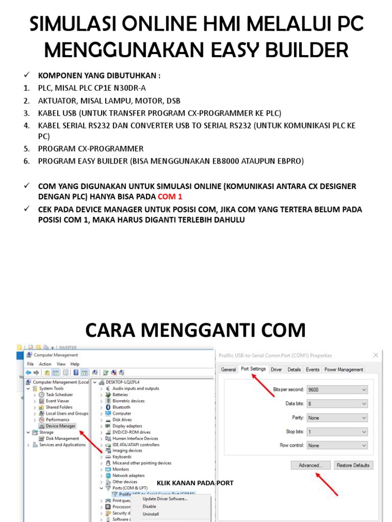 Simulasi HMI Online dengan Easy Builder | PDF | Komputer