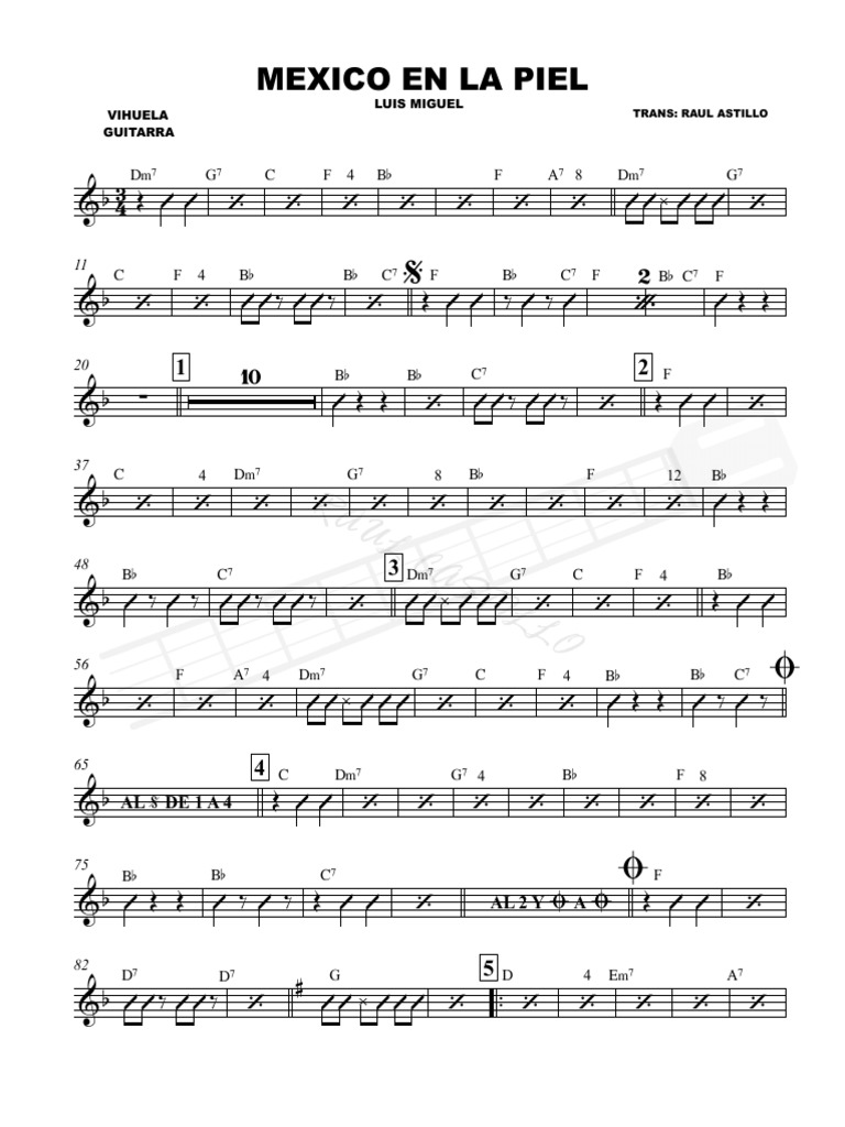 MEXICO EN LA PIEL - Partitura Completa | PDF | Entretenimiento (general)