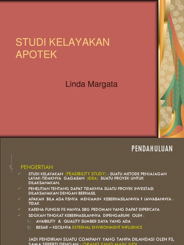 Studi Kelayakan Apotek | PDF