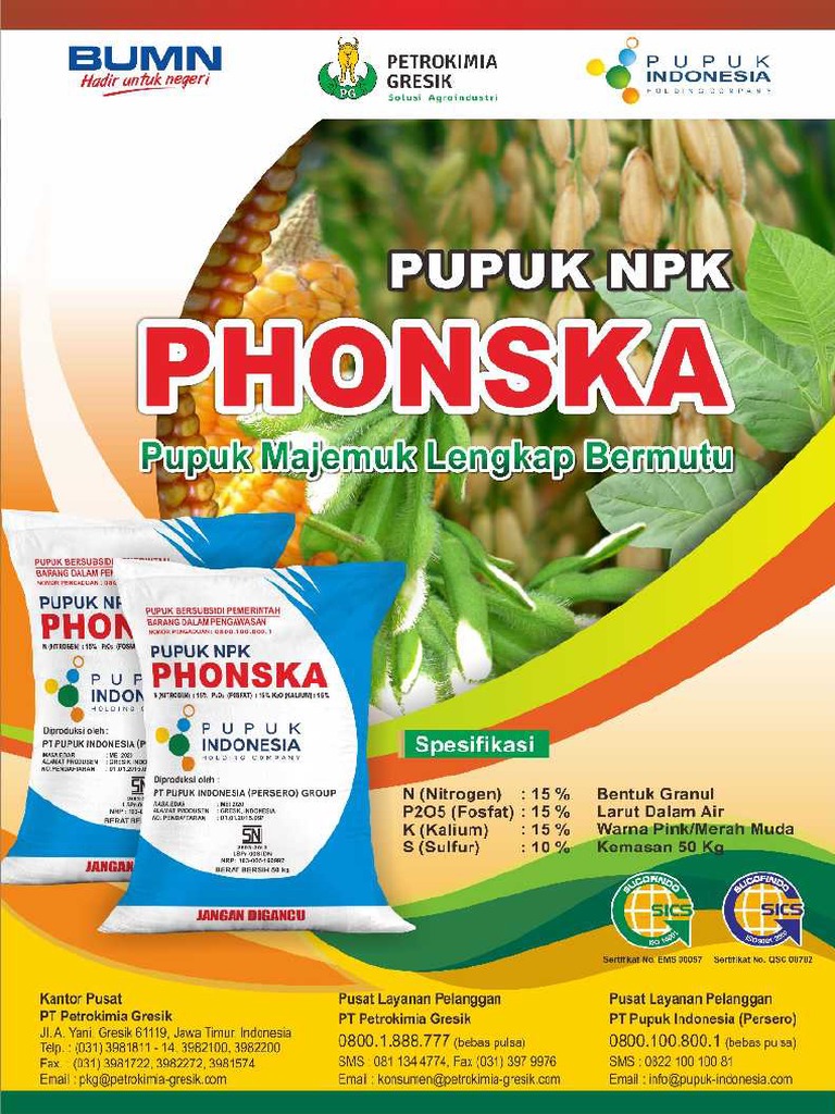 Brosur Pupuk Phonska | PDF