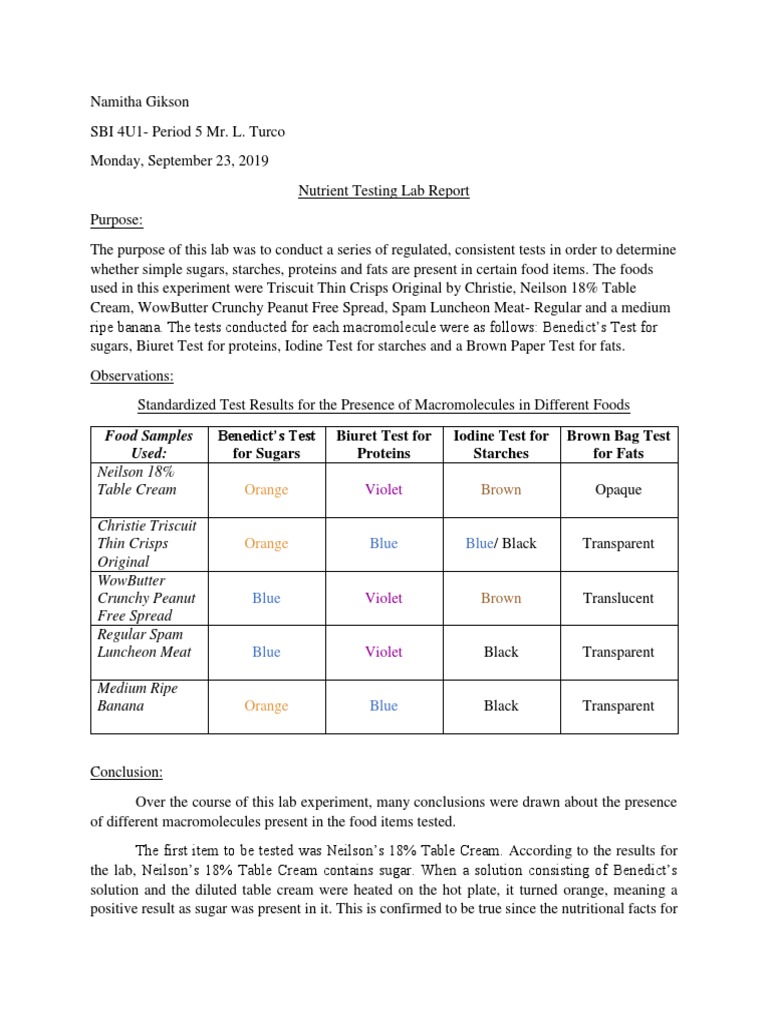 Nutrient Testing Lab Report | PDF | Nutrition Facts Label | Peanuts